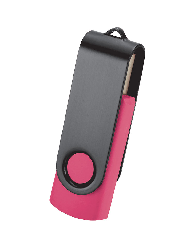 Rotate Black Clip Flash Drive 2GB - Queensboro