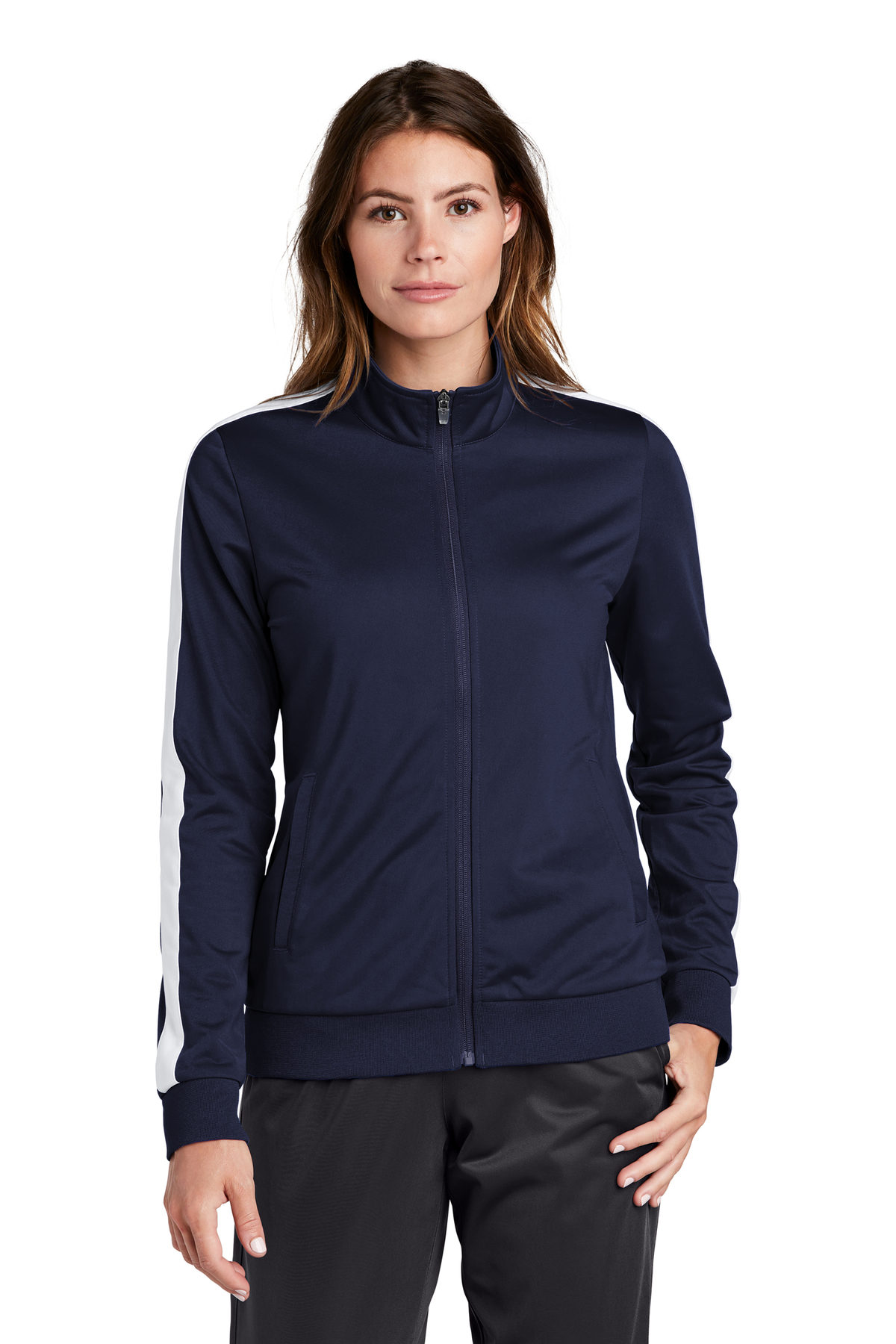 Sport-Tek Embroidered Women's Tricot Track Jacket - Queensboro