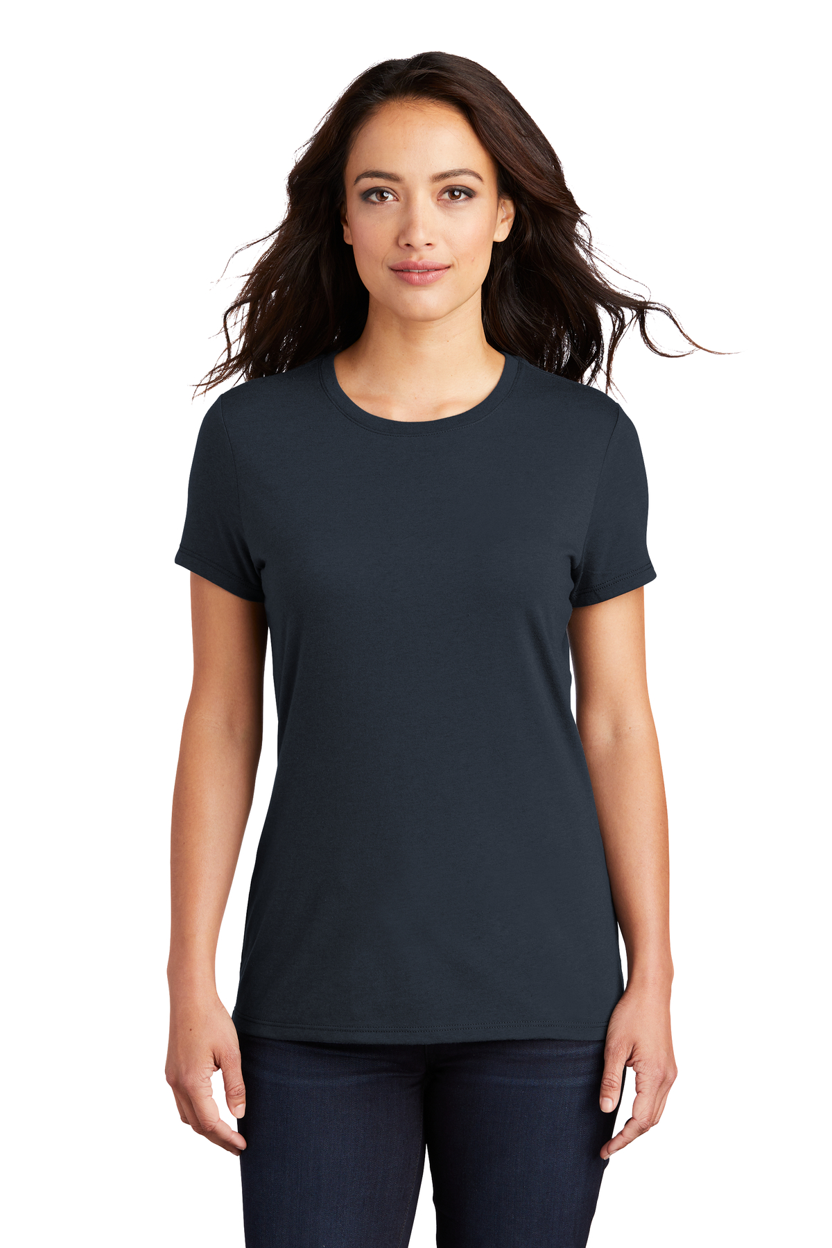 District Embroidered Women's Perfect Tri-Blend Crew Tee - Queensboro