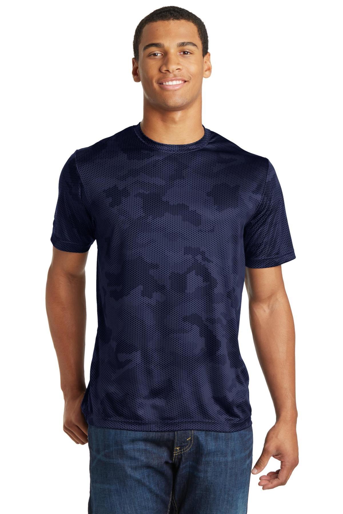 Sport-Tek Printed Men's CamoHex Tee | Activewear - Queensboro