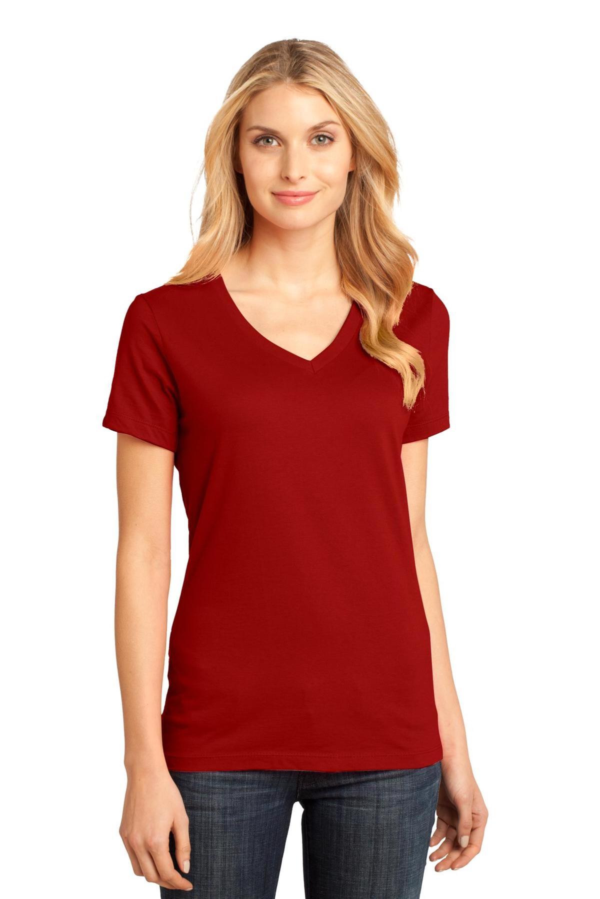 District Made Printed Women s Perfect Weight V Neck Tee Queensboro district-made-printed-women-s-perfect-weight-v-neck-tee-queensboro